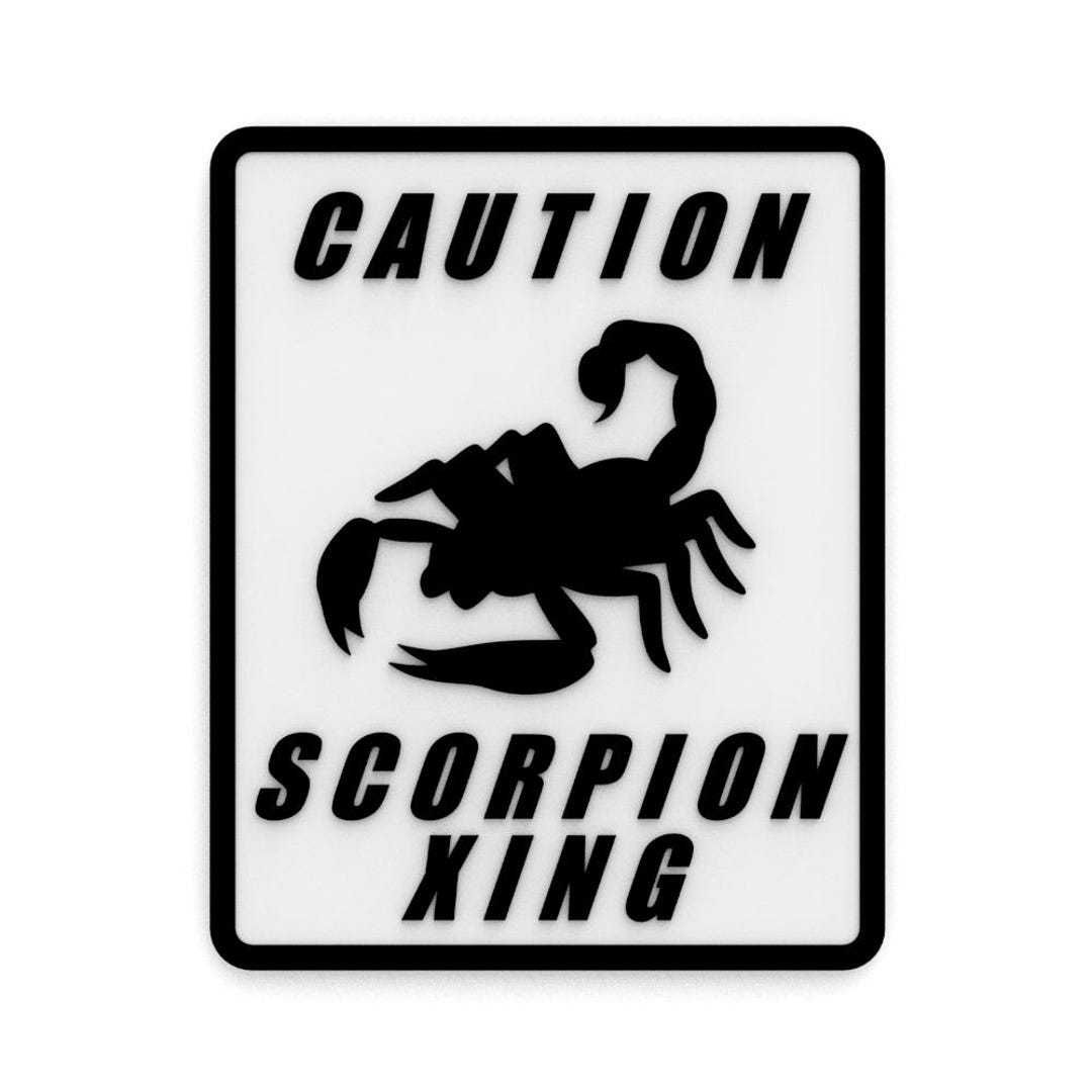 Caution Scorpion Xing Sign – 3D Printed Fun Warning Decor - Etsy