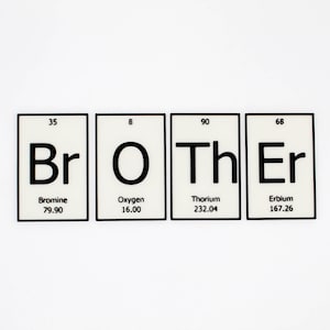Brother Periodic Table of Elements Wall, Desk or Shelf Sign - Etsy