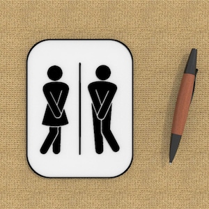 Toilet Sign Male & Female – 3D Printed Restroom Decor - Etsy Australia