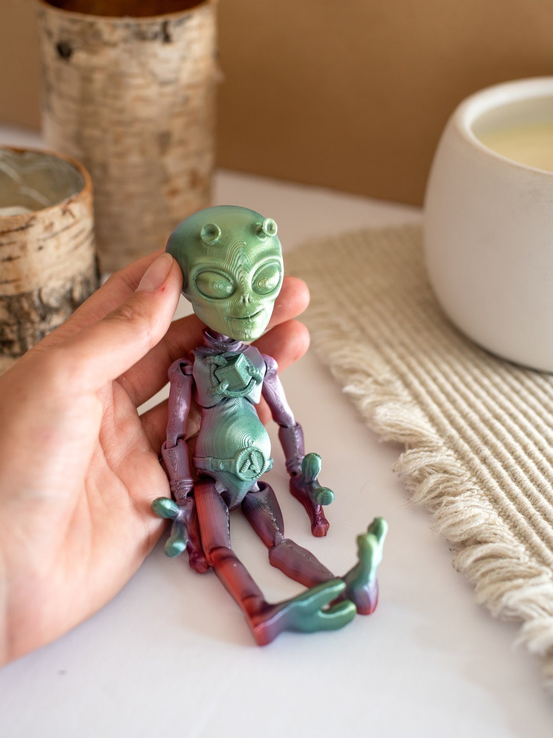 Friendly Fidget Alien Flexible Articulating 3d Printed - Etsy