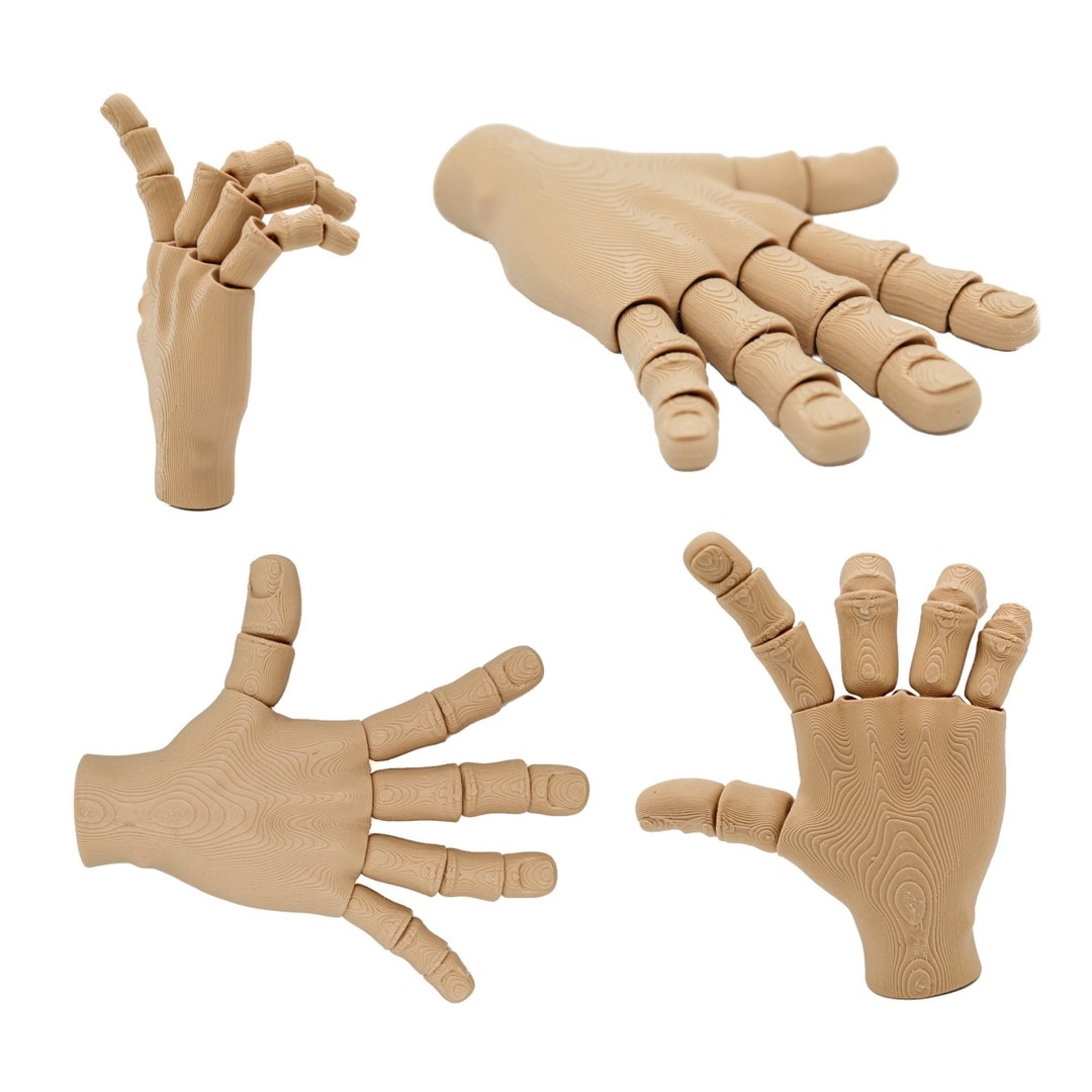 Fidget HAND PENCIL TOPPERS Flexible Articulating 3d Printed Pencil ...