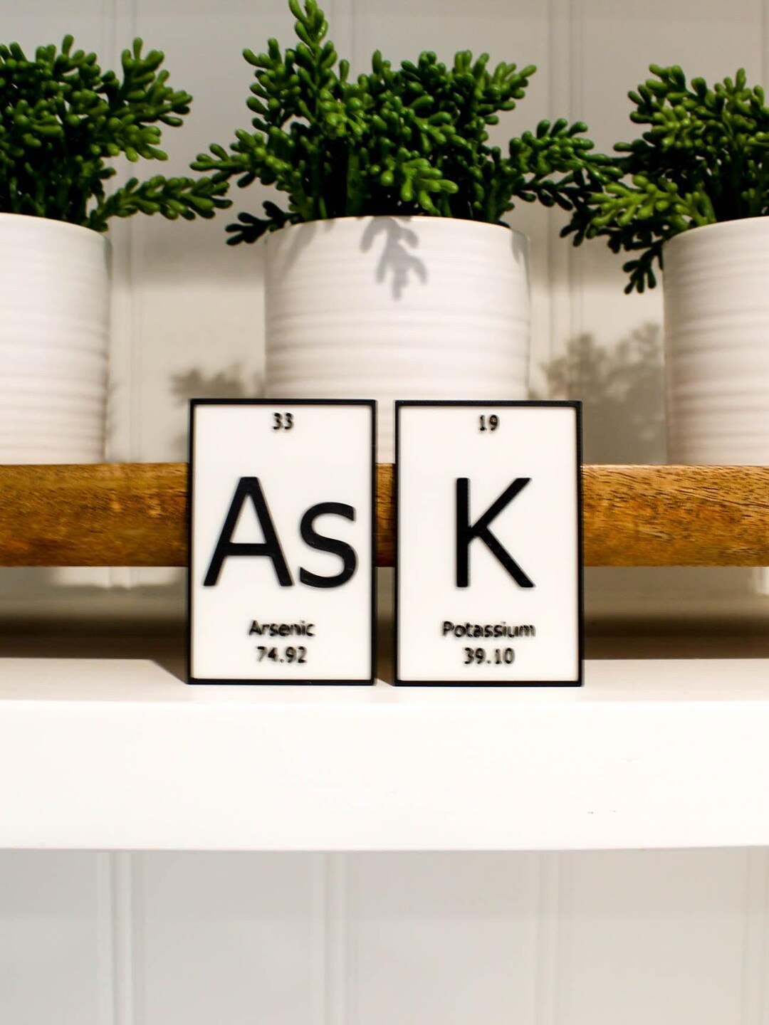 Ask | Periodic Table of Elements Wall, Desk or Shelf Sign - Etsy