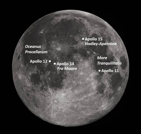 Apollo 12 Moon Landing Site Map Location