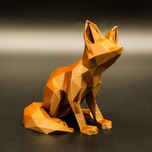 Low Poly Fennec Fox 3D – Geometric Animal Art - Etsy