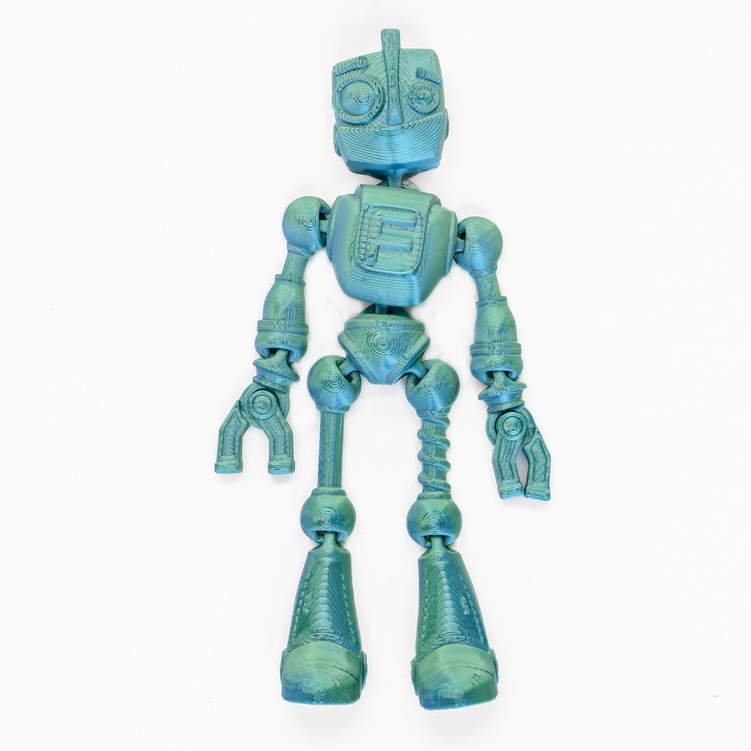 Friendly Fidget Robot Flexible Articulating 3d Printed Companion - Etsy