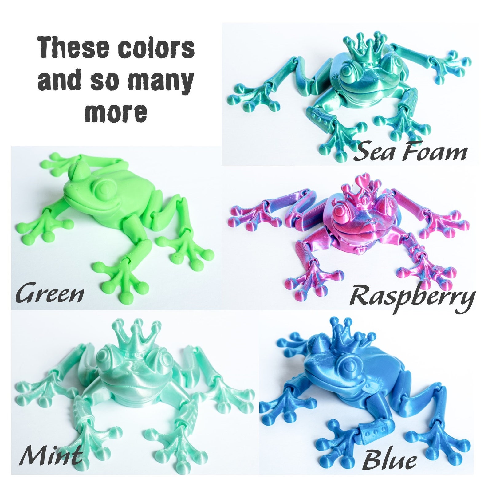 Fidget Articulating Frog Prince Princess or Normal Any - Etsy