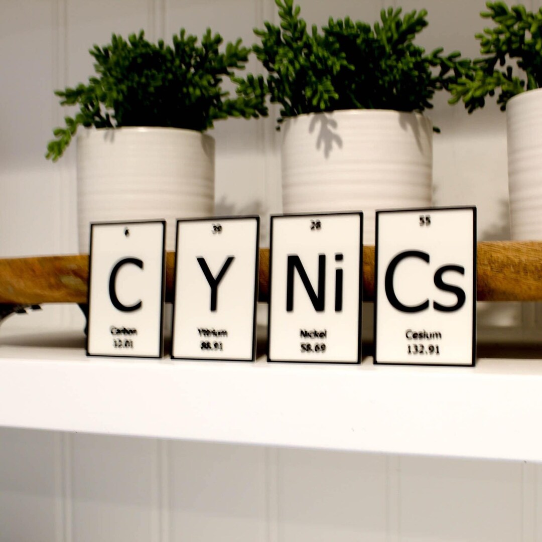 Cynics Periodic Table of Elements Wall, Desk or Shelf Sign - Etsy