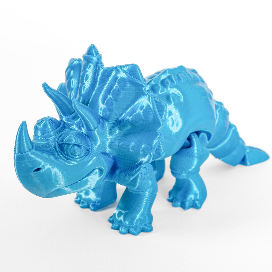 Jumbo Friendly Fidget Dinosaur Triceratops Flexible Articulating 3d ...