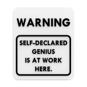 Funny Sign Warning Self Described Genius at Work - Etsy