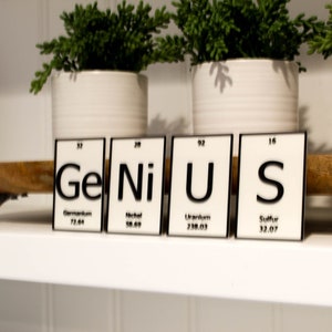 Genius Periodic Table of Elements Wall, Desk or Shelf Sign - Etsy