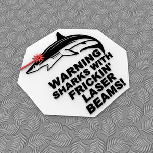 Funny Sign Warning Sharks With Frickin Laser Beams - Etsy