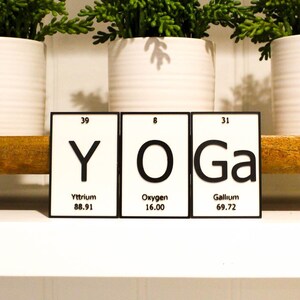 Yoga Periodic Table of Elements Wall, Desk or Shelf Sign - Etsy