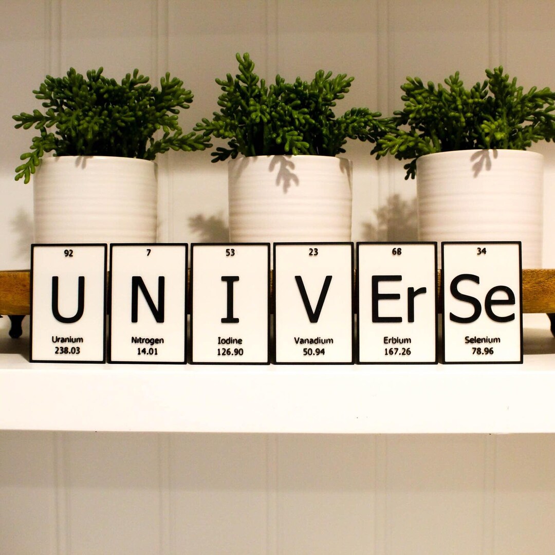 Universe | Periodic Table of Elements Wall, Desk or Shelf Sign - Etsy