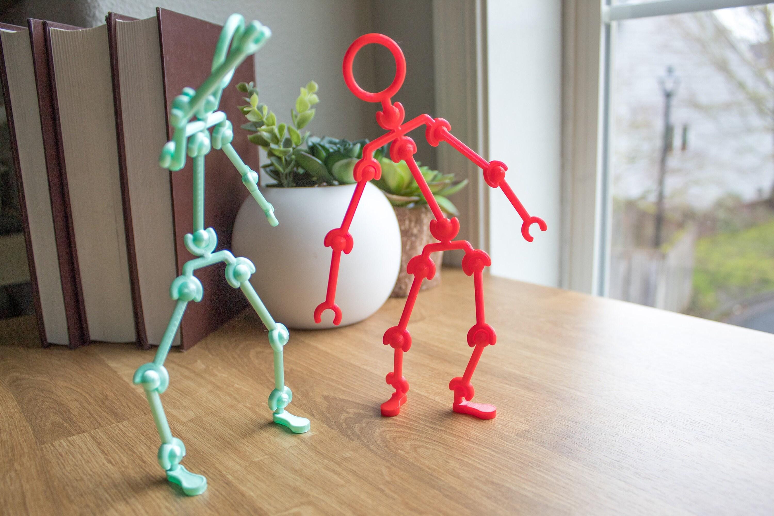 Fidget Adjustable Stick Figures - 8" Tall | Flexible Articulating ...