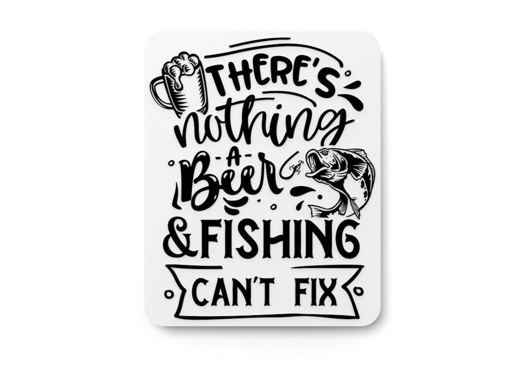 Funny Beer & Fishing Sign: 3D PLA Plastic Plaque - Etsy UK