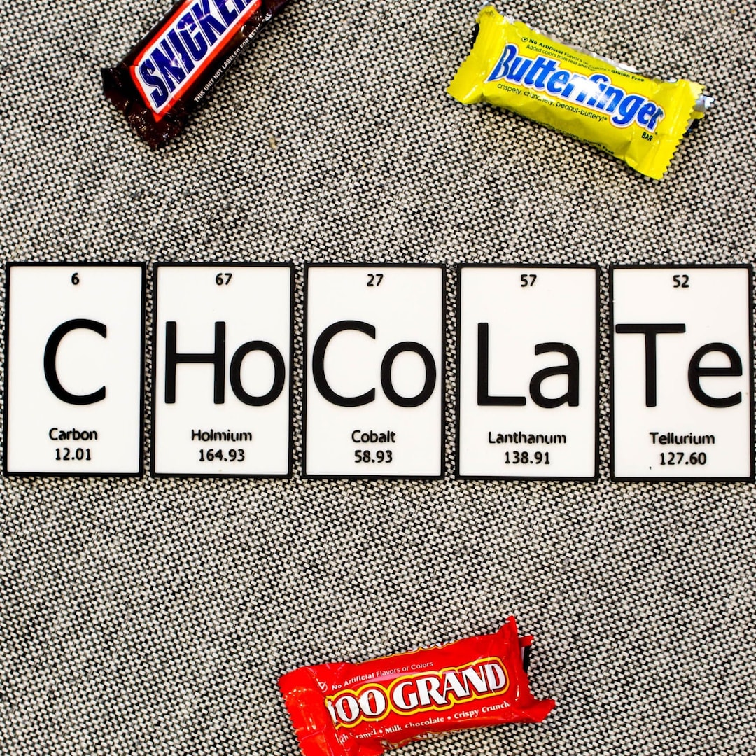 Chocolate Periodic Table of Elements Wall, Desk or Shelf Sign - Etsy