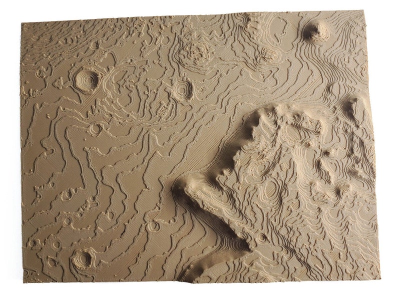 Mars 3D Topography Model of JEZERO CRATER Delta the NASA - Etsy