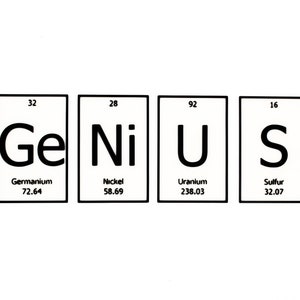 Genius Periodic Table of Elements Wall, Desk or Shelf Sign - Etsy