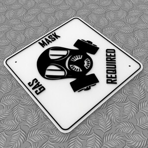 Sign Gas Mask Required - Etsy