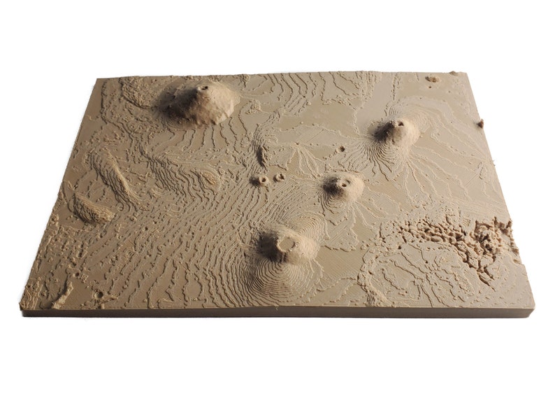 Mars 3D Topography Map of the Largest Volcanic Region on Mars | Etsy