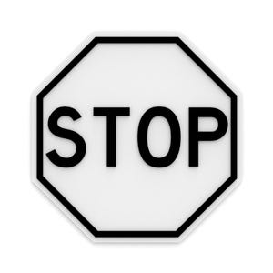 Stop Sign – 3D Printed Decorative Warning Sign - Etsy
