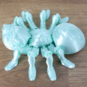 Jumbo Friendly Fidget SPIDER Flexible Articulating 3d Printed Companion ...