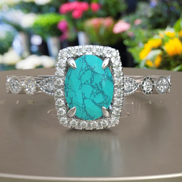 Turquoise Wedding Ring - Etsy