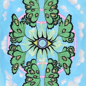 Seraphim Butterfly Print Biblically Accurate Angel Ophanim Art Print ...