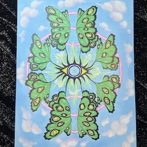 Seraphim Butterfly Print Biblically Accurate Angel Ophanim Art Print ...