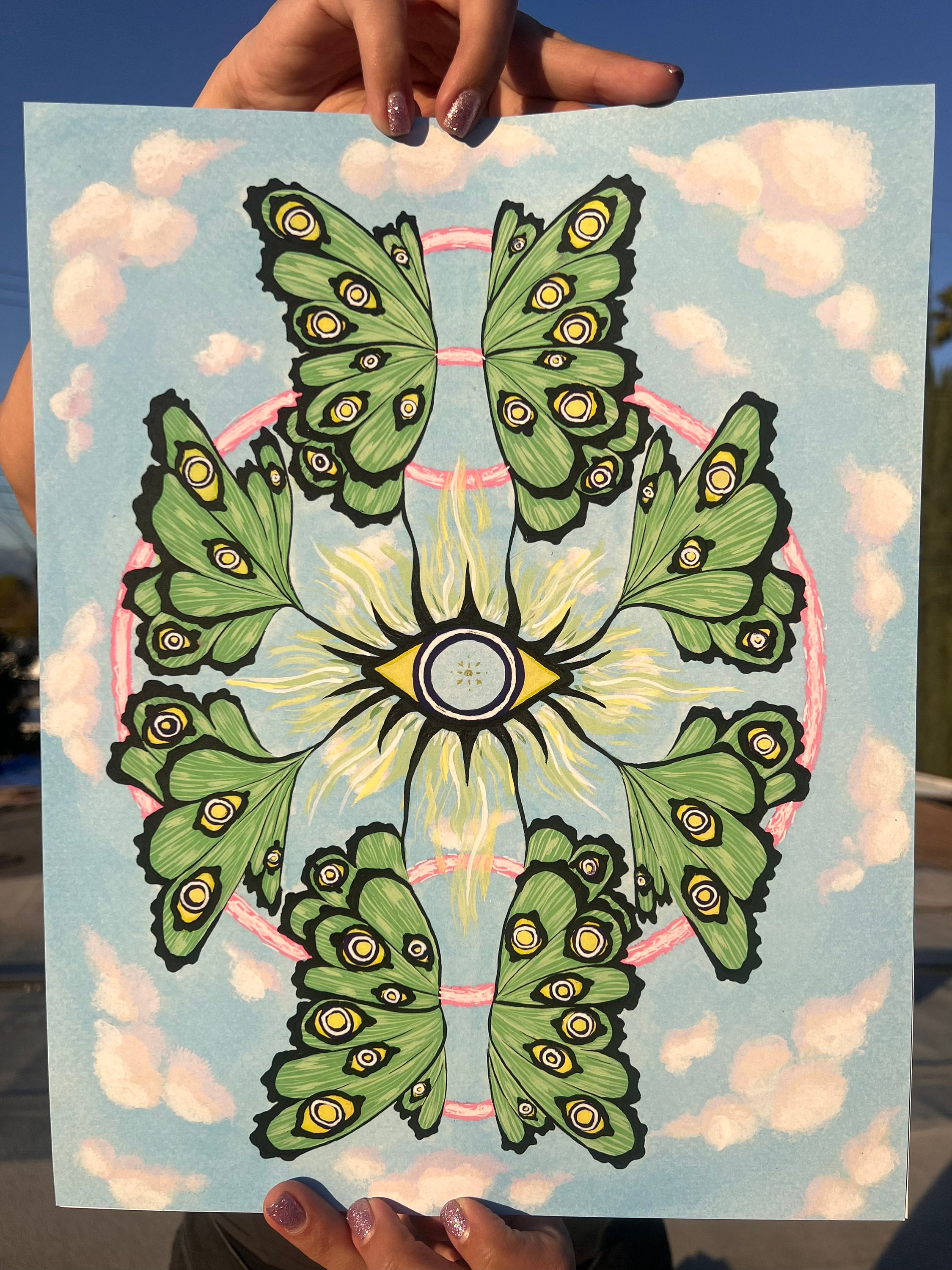 Seraphim Butterfly Print Biblically Accurate Angel Ophanim - Etsy