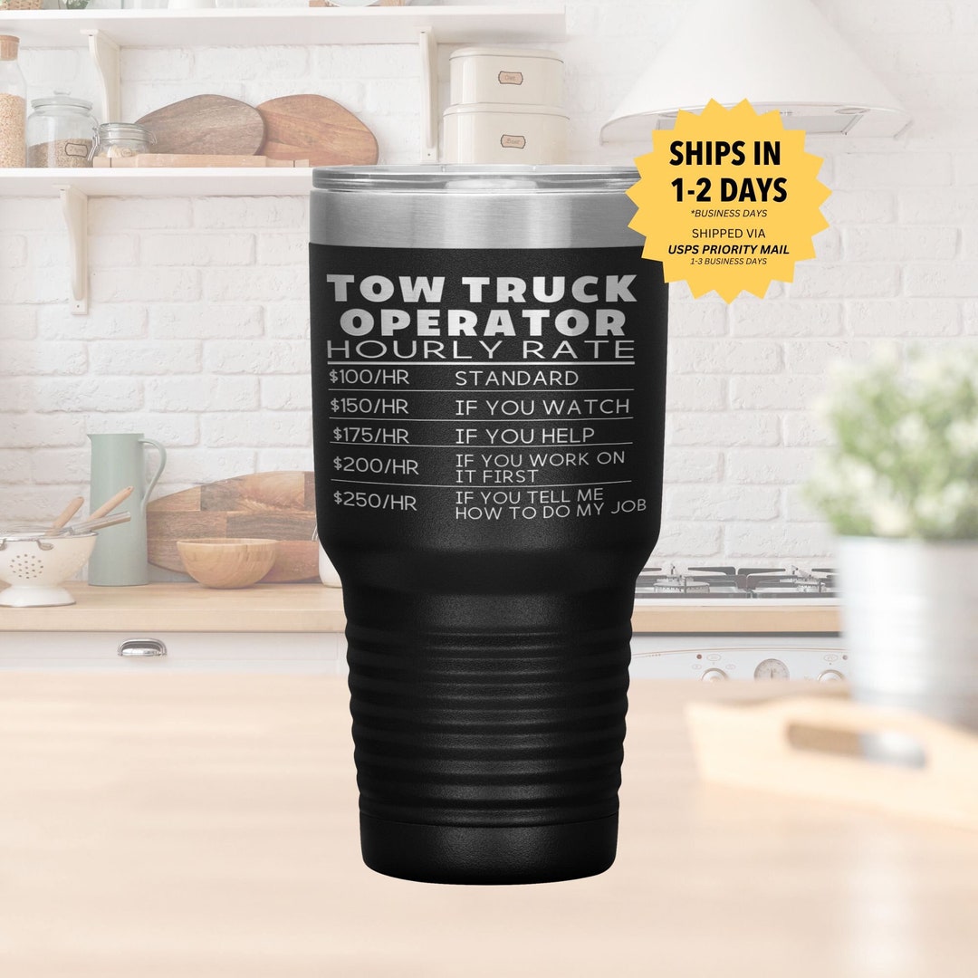 Tow Truck Operator Gift Tumbler for Men Personalized Travel Mug for Him ...