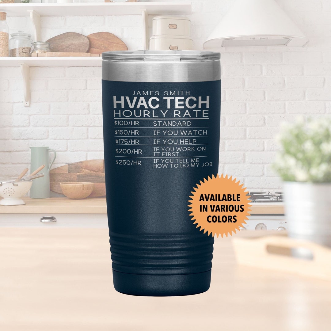 HVAC TECH Tumbler L Personalized Gift 20oz Cup L Funny Birthday ...
