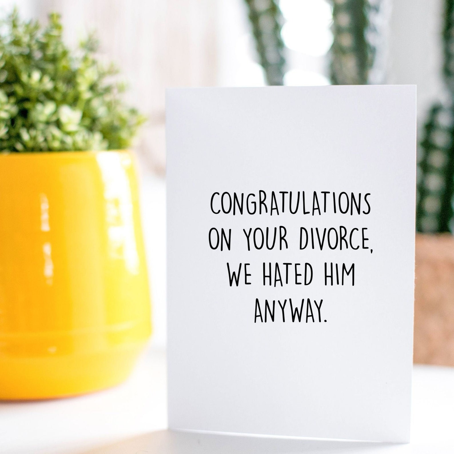 Congratulations on your Divorce Funny Divorce Greeting Card | Etsy