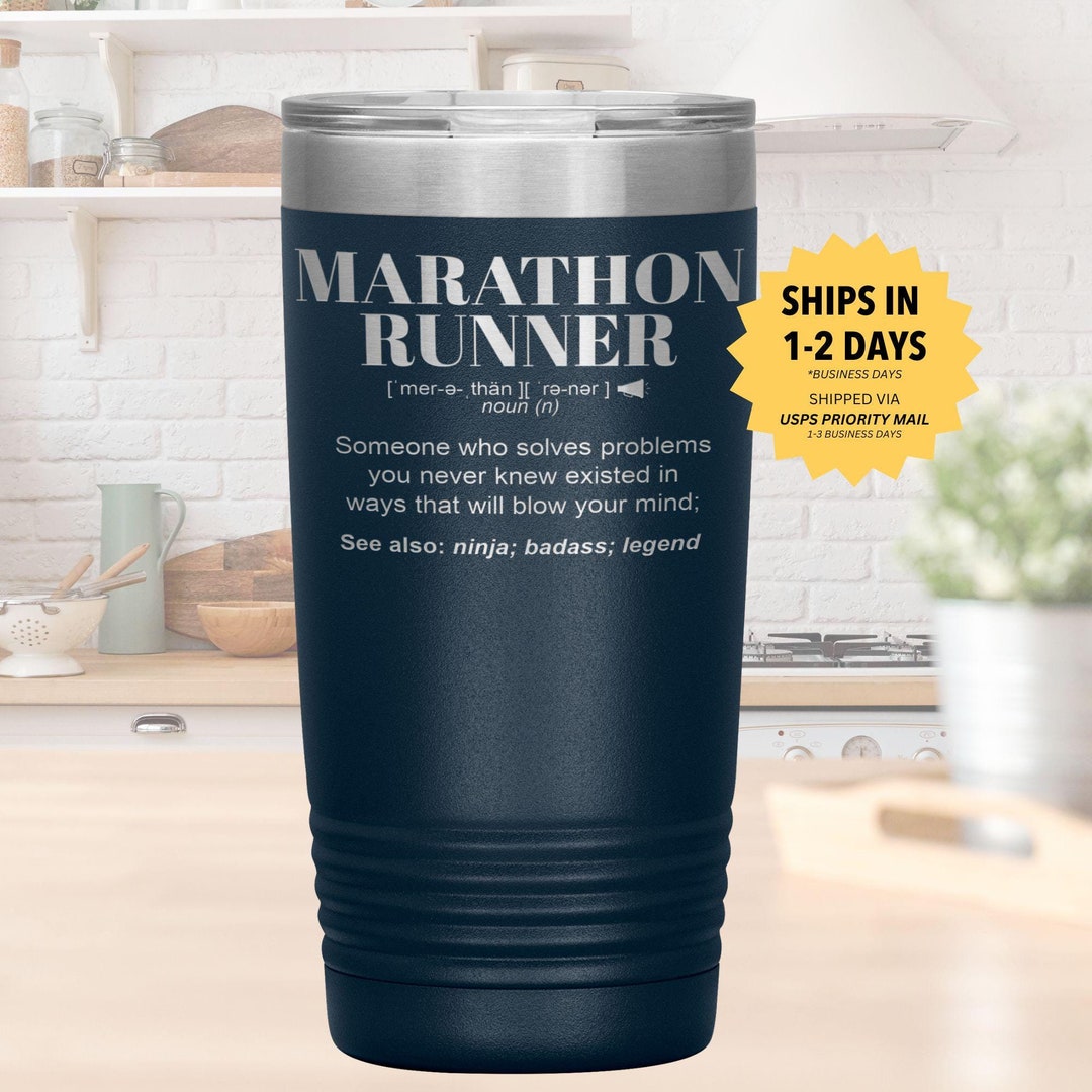 MARATHON RUNNER Gift Tumbler L Birthday, Appreciation, Christmas Gifts ...