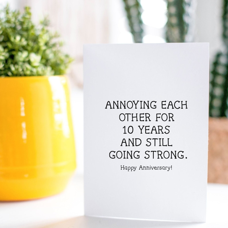 Funny 10th Year Anniversary L Ten Tenth Year Anniversary L - Etsy