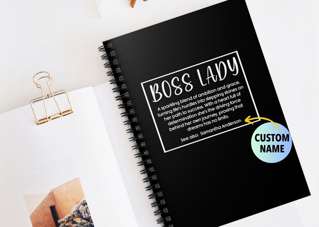 Boss Lady Notebook Boss Day Gifts Personalized Floral Journal for ...