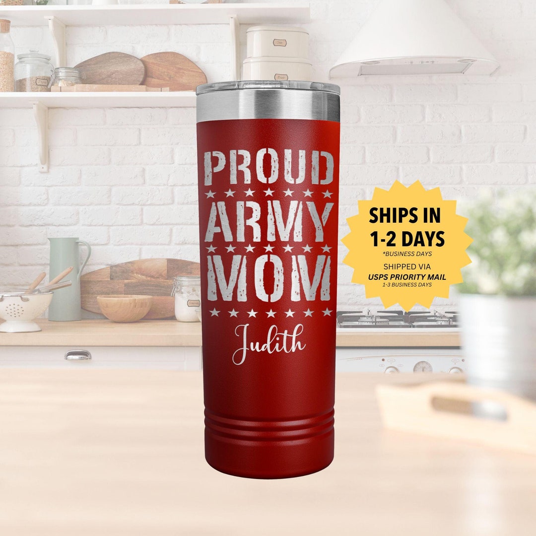 Proud Army Mom Tumbler Gifts for Military Mom Personalized Travel Mug ...