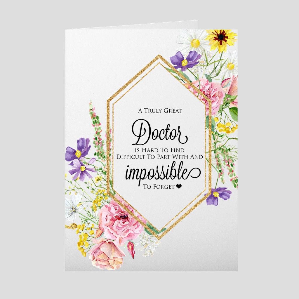 Best Doctor Gift Greeting Card for Women l For Retirement | Etsy