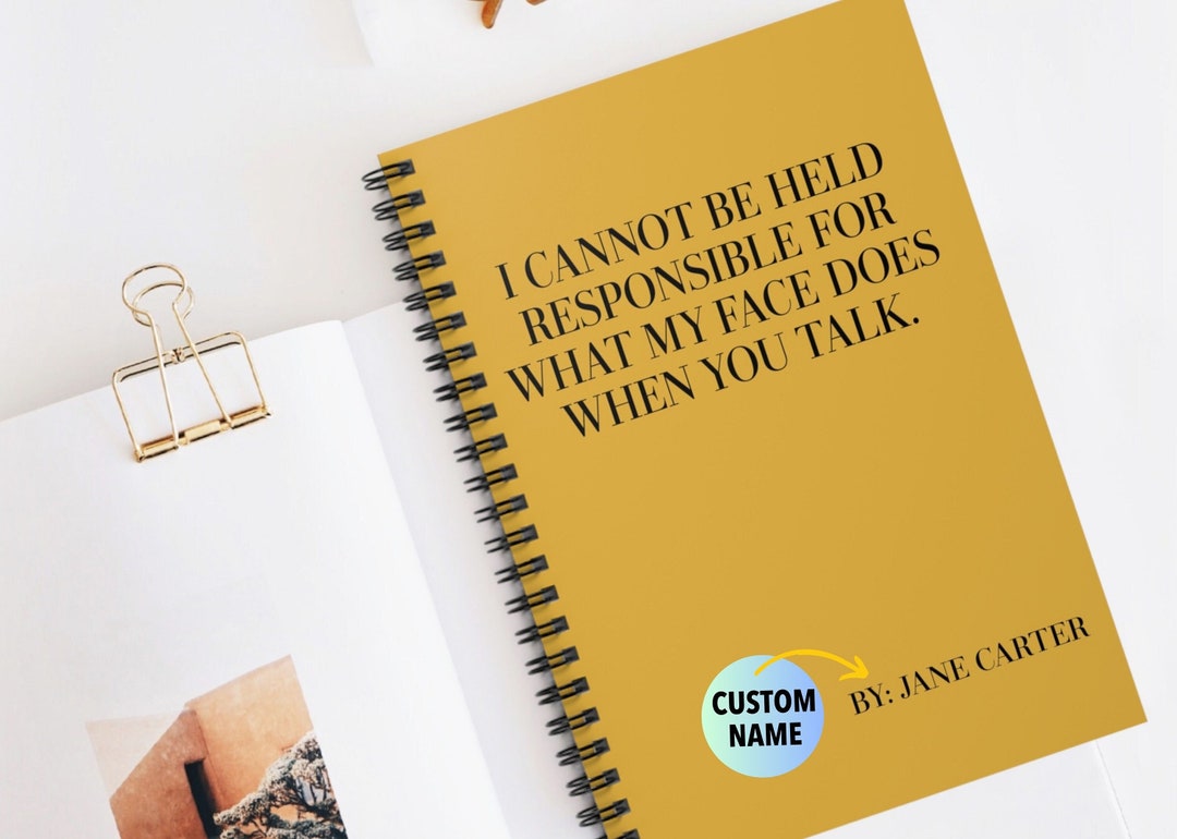 Sarcastic Work Notebook Office Gag Gift for Coworker Office Manager ...