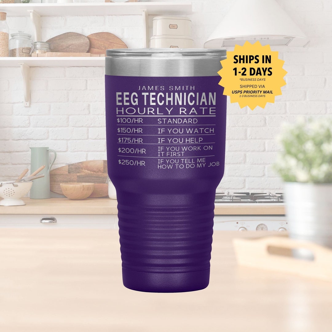 EEG TECHNICIAN Gift EEG Tech Personalized Tumbler Electroencephalogram ...