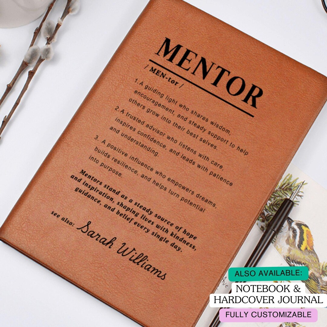 Mentor Leather Journal, Life Coach Personalized Hardcover Notebook ...