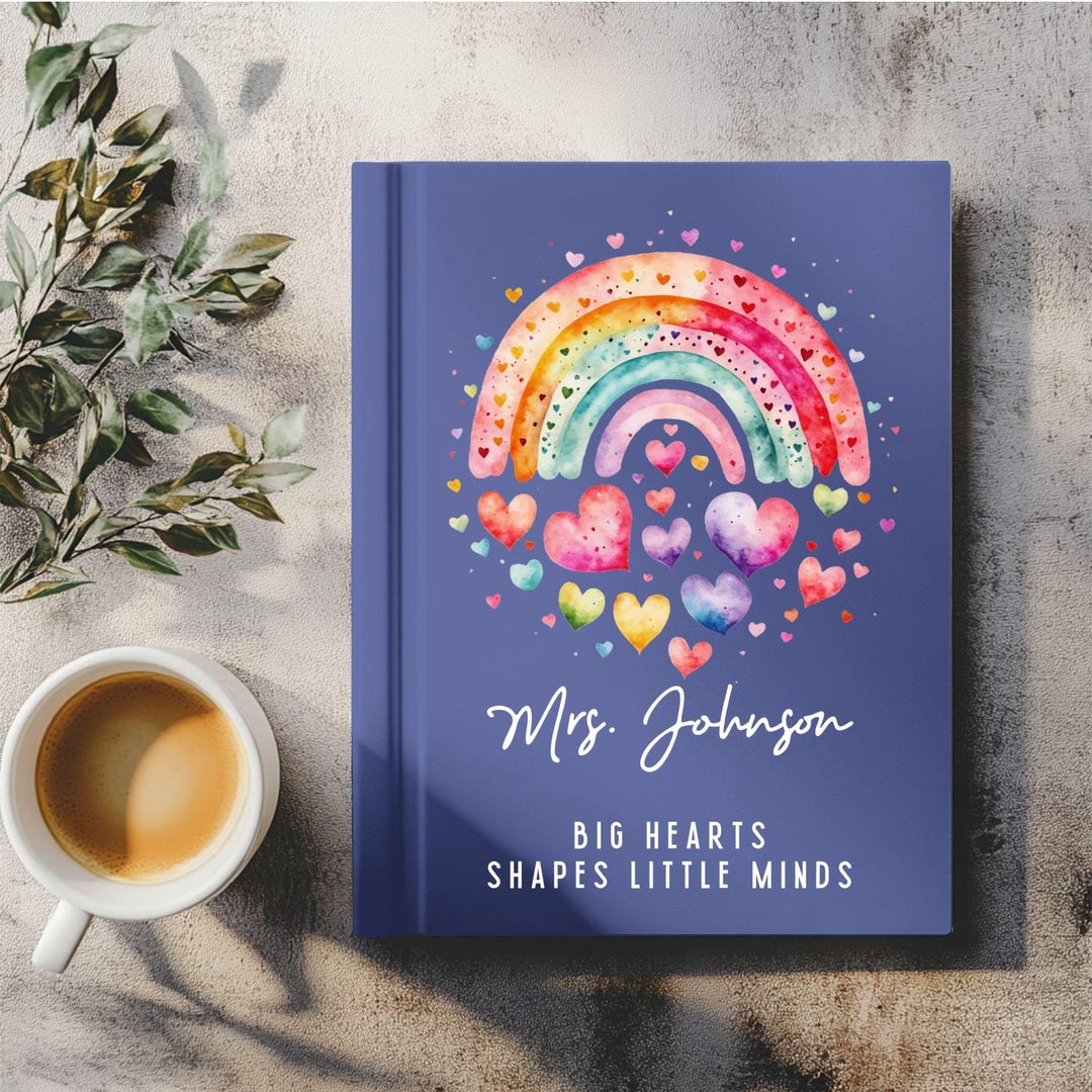 Personalized Teacher Rainbow Notebook, Teacher Leaving Appreciation ...