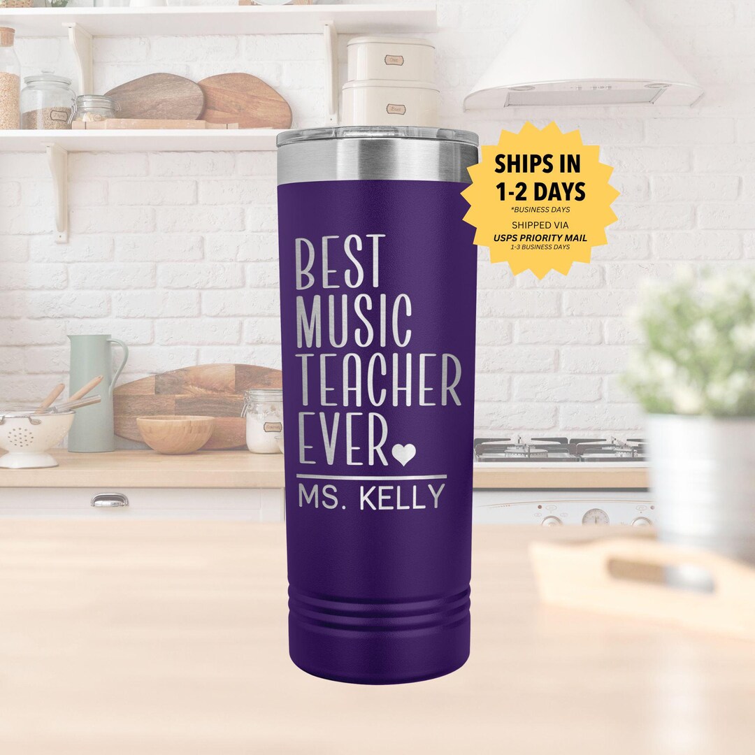 Best Music Teacher Ever Gift, Music Teacher Tumbler Personalized Gifts ...