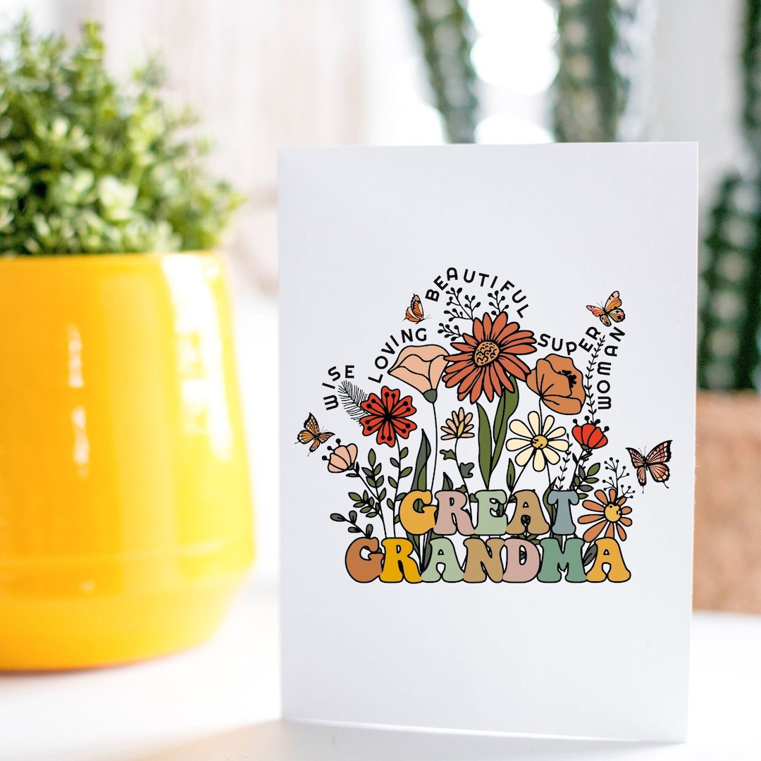 Great Grandma Greeting Card for Grandma Mothers Day Gift Birthday ...