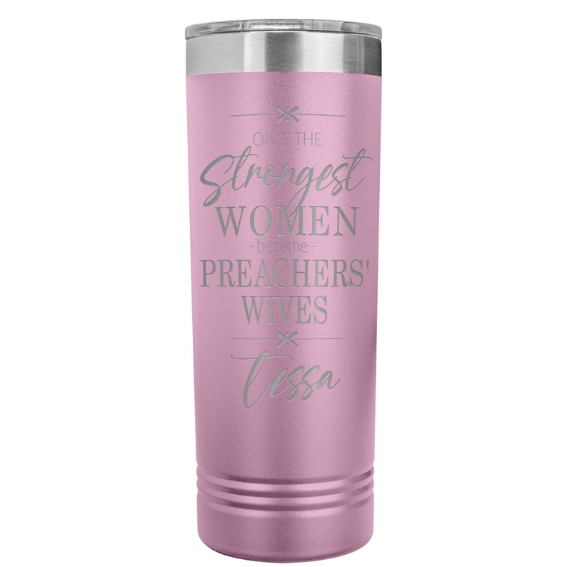 PREACHERS WIFE L Skinny Tumbler for Her, Women L Christian Pastors Wife ...