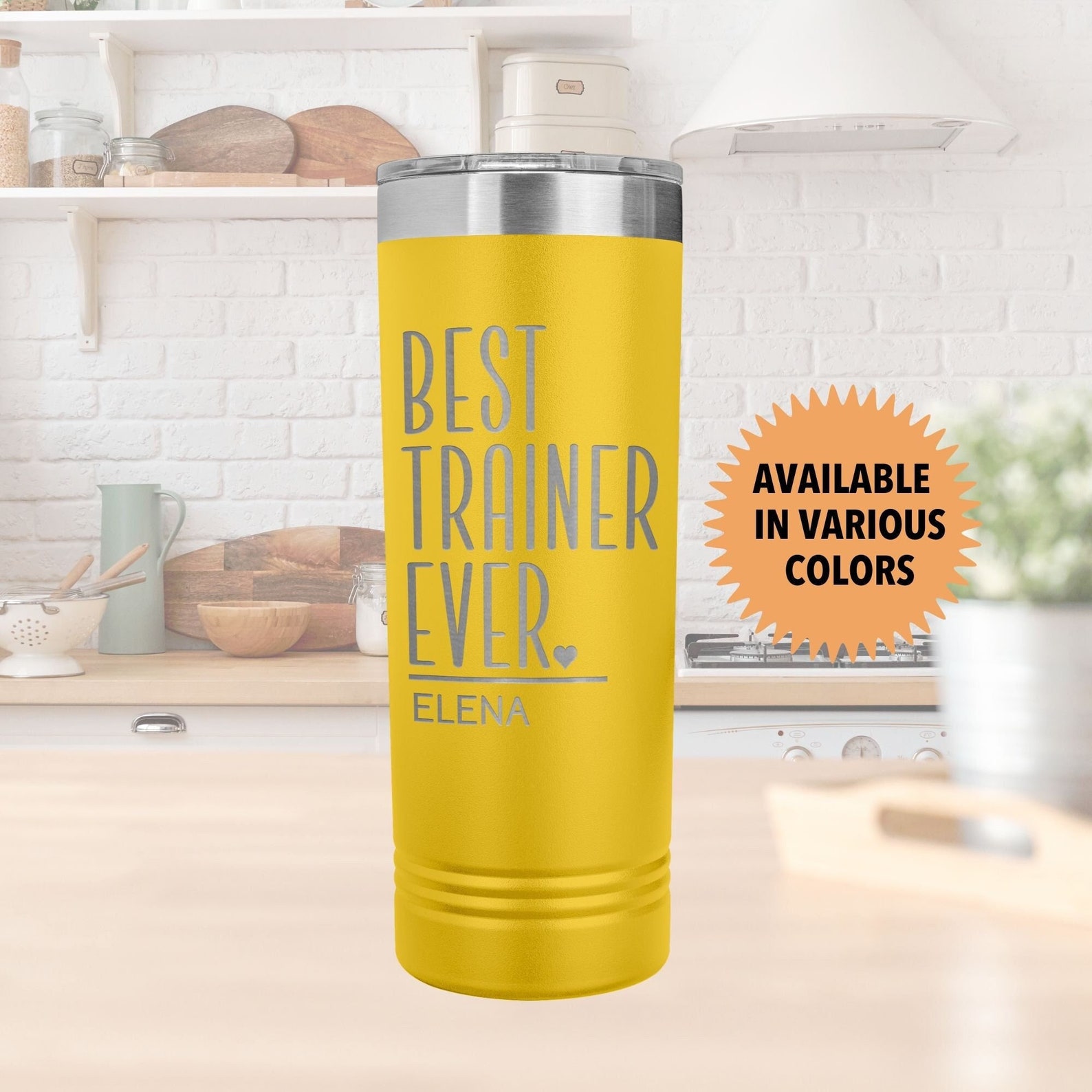 Best Trainer Ever Gift Personalized Tumbler for Personal Trainer Travel ...