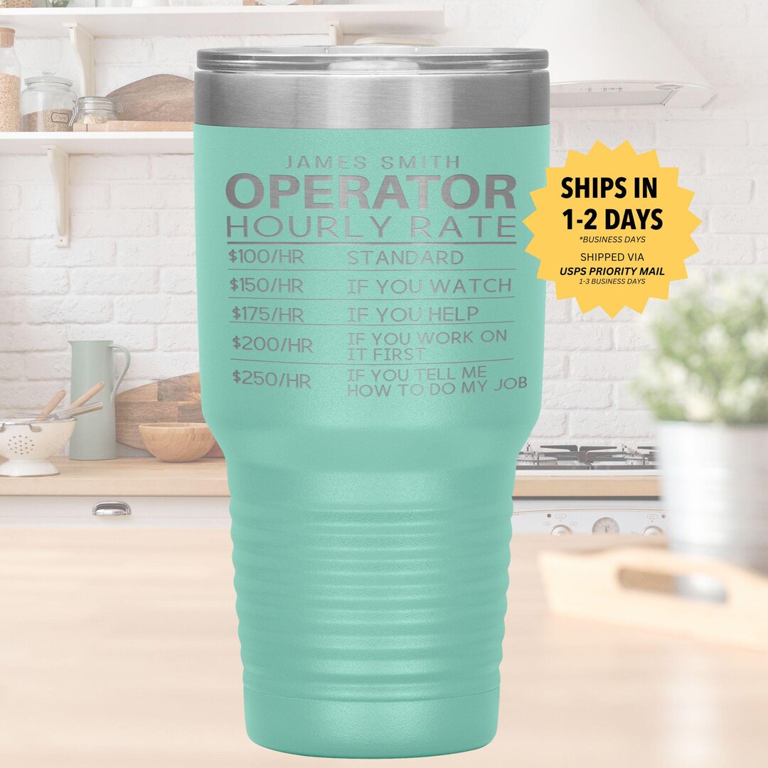 Operator Gifts Crane Operator Personalized Tumbler Forklift Operator ...