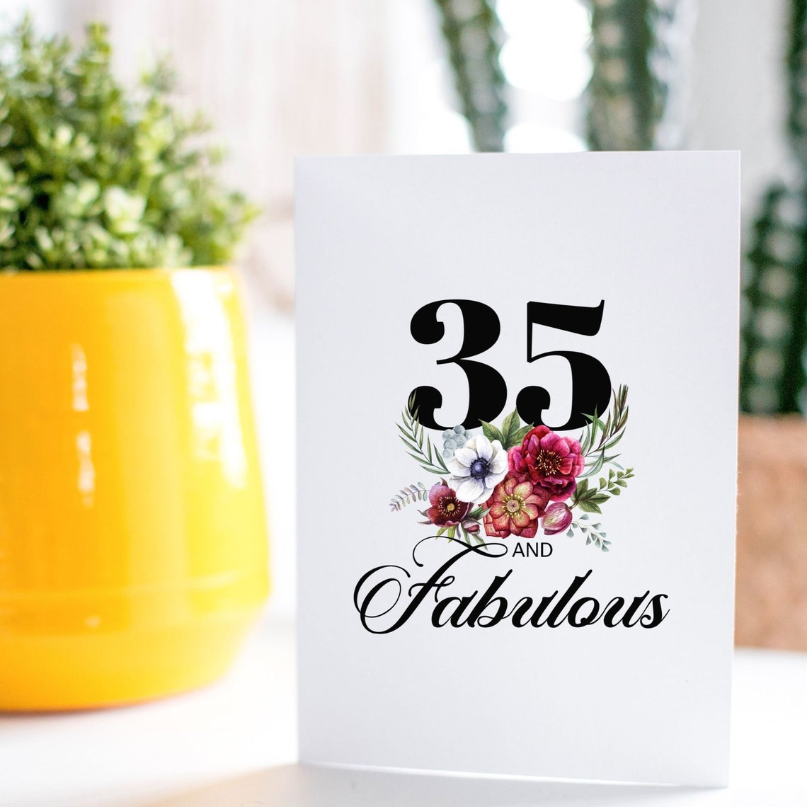 35th Birthday Gift Card L 35 and Fabulous L for Daughter - Etsy