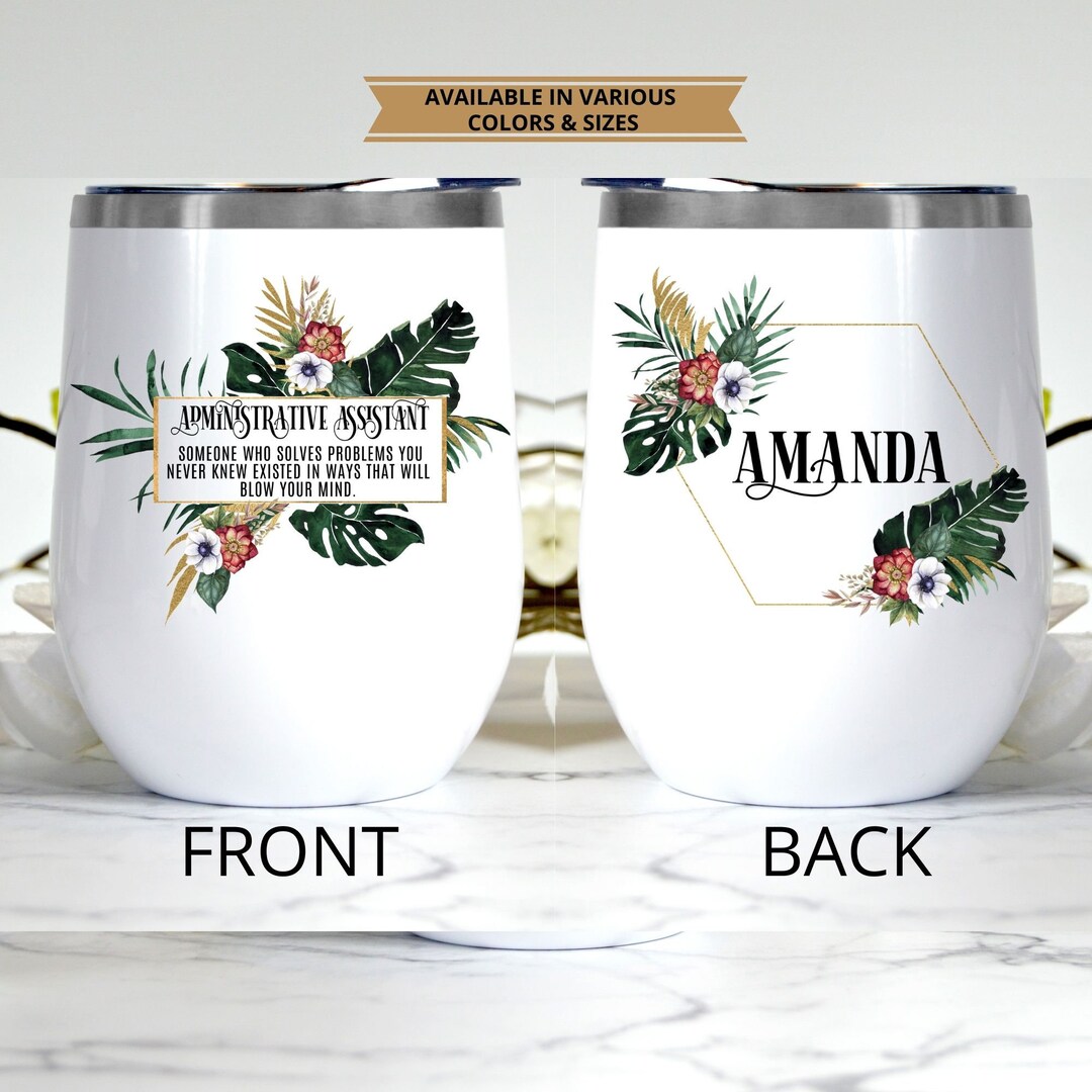Personalized Administrative Assistant Gift Tumbler for Women L Birthday ...