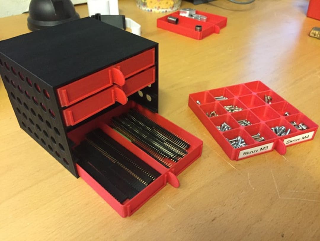 3D Printed Small Parts Drawer Organizer - Etsy